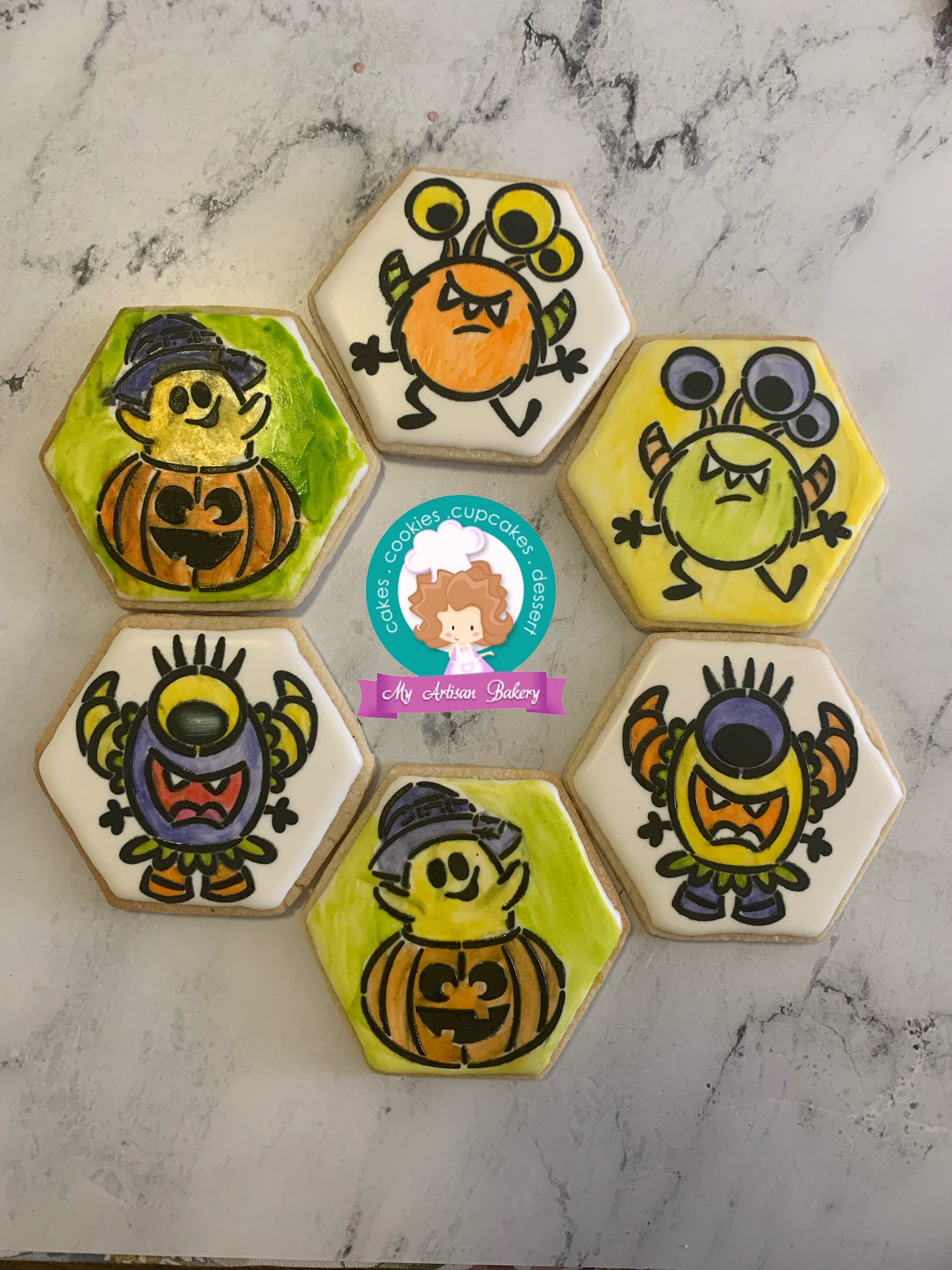 Paint Your Own Halloween Sugar Cookie PYO Cookie - Etsy
