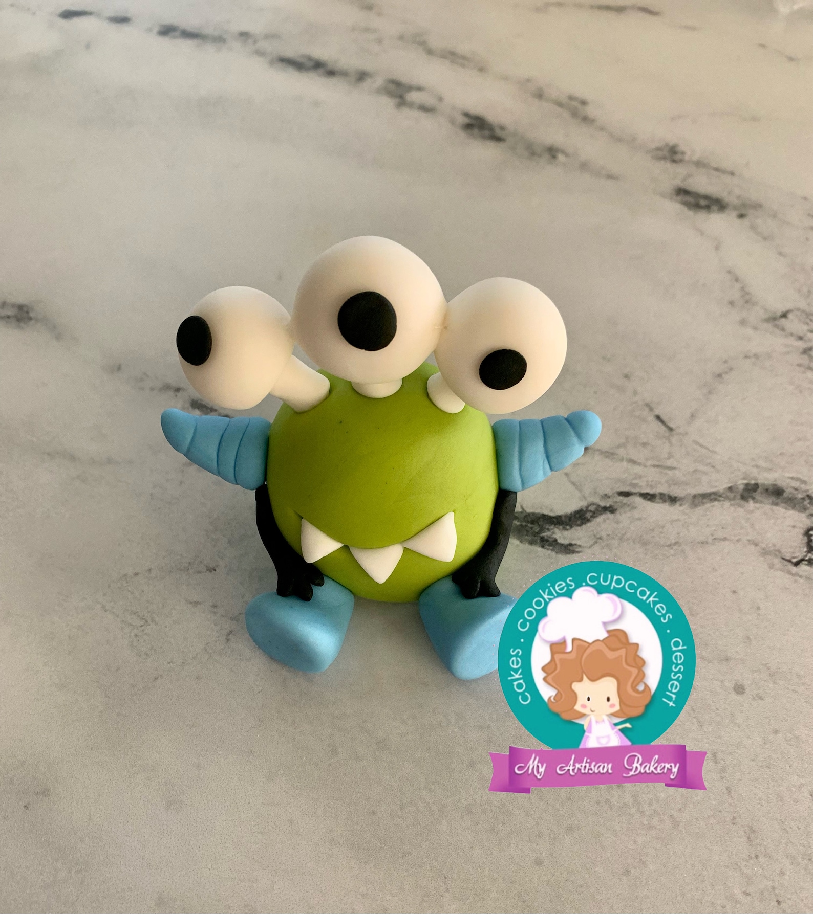 Monster Fondant Cake Topper - Etsy