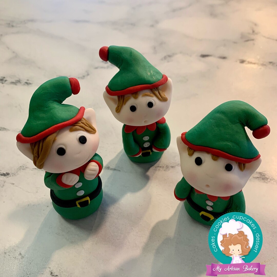 Elf Fondant Cake Topper - Etsy