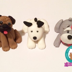Pug Dog Fondant Cake Topper - Etsy