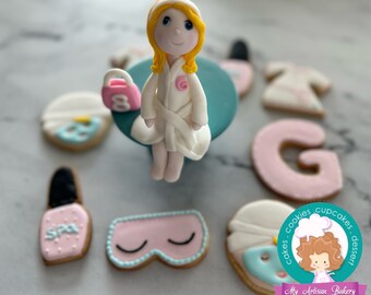 Spa Cupcake Toppers Spa Birthday Cupcake Toppers Spa Party Cupcake ...