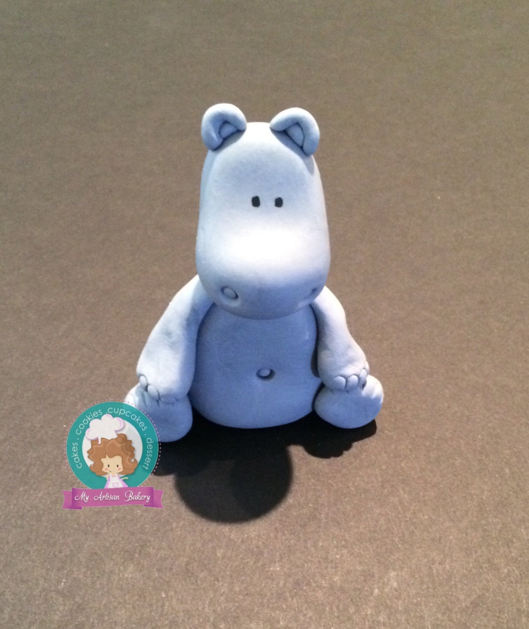Hippo Fondant Cake Topper - Etsy