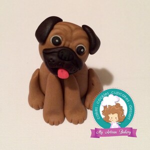 Pug Dog Fondant Cake Topper - Etsy
