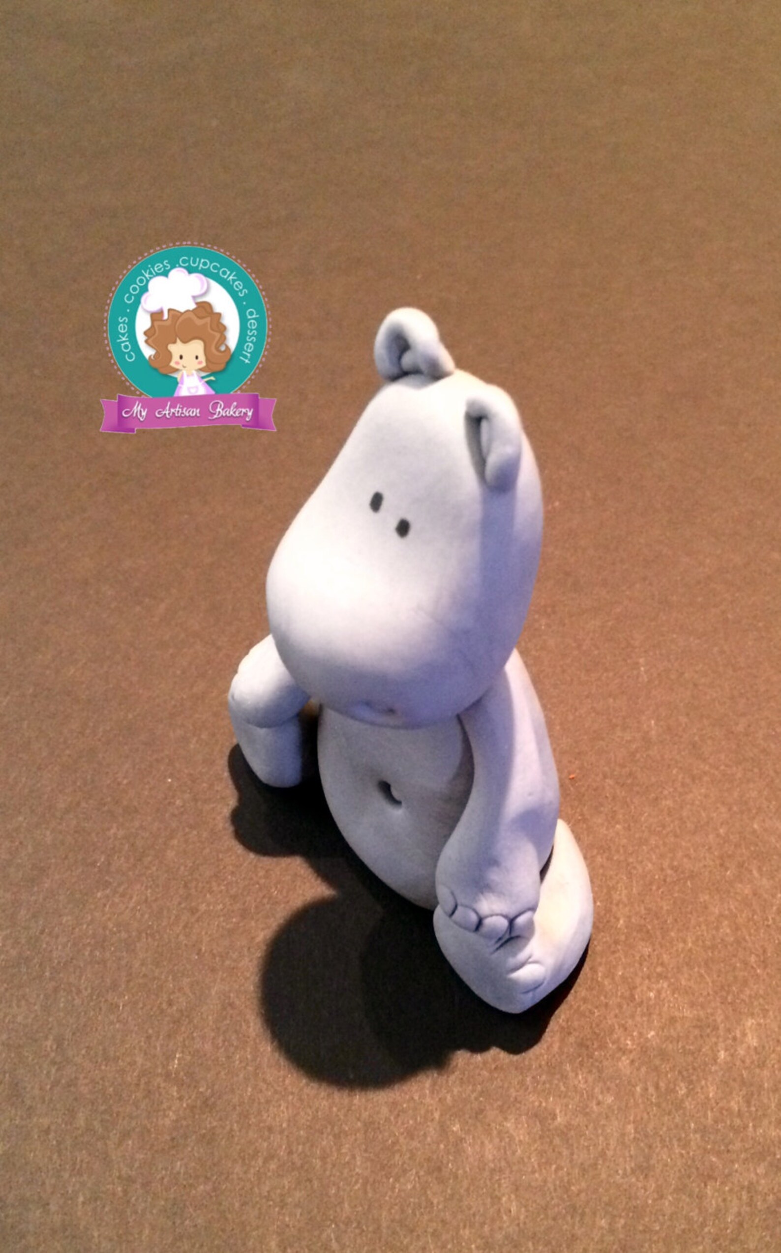 Hippo Fondant Cake Topper - Etsy
