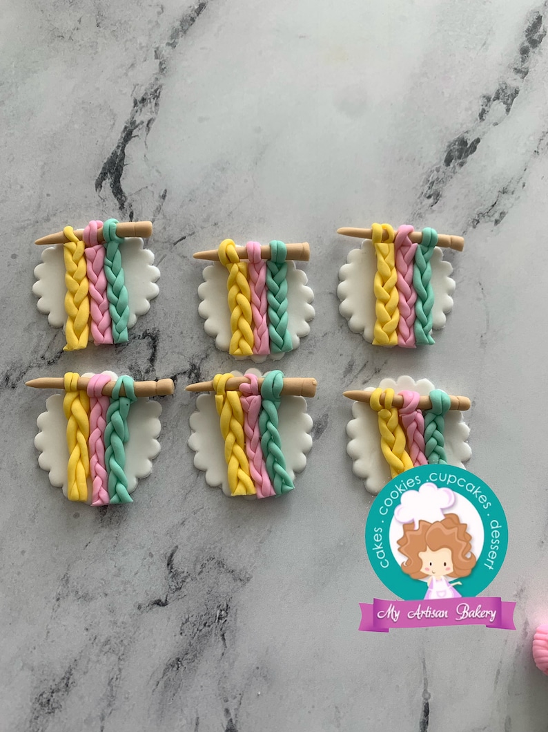 Knit Fondant Cupcake Topper - Etsy