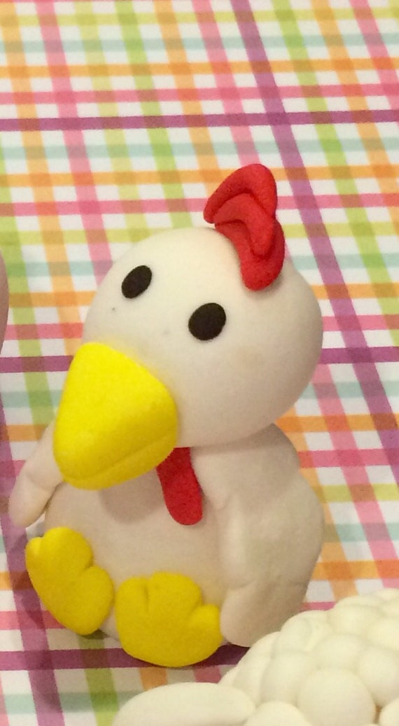 Chicken Fondant Cake Topper - Etsy