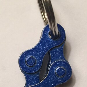 Bicycle Key Chain - Metallic Blue - Etsy