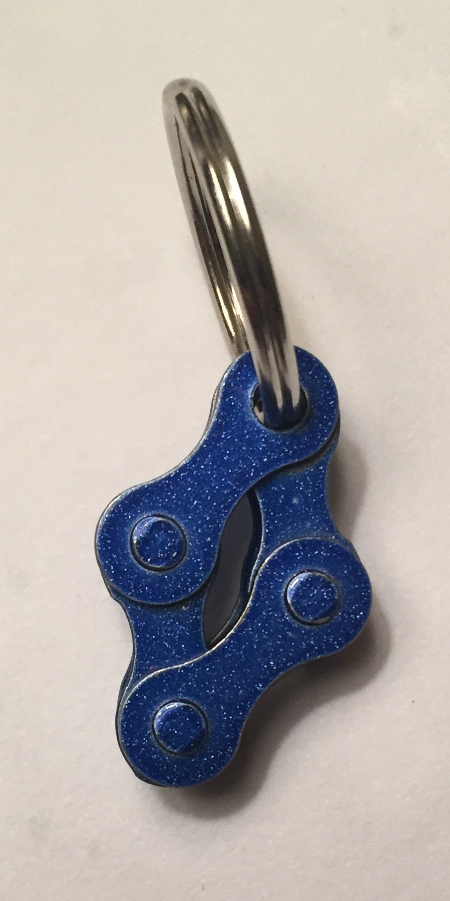 Bicycle Key Chain - Metallic Blue - Etsy