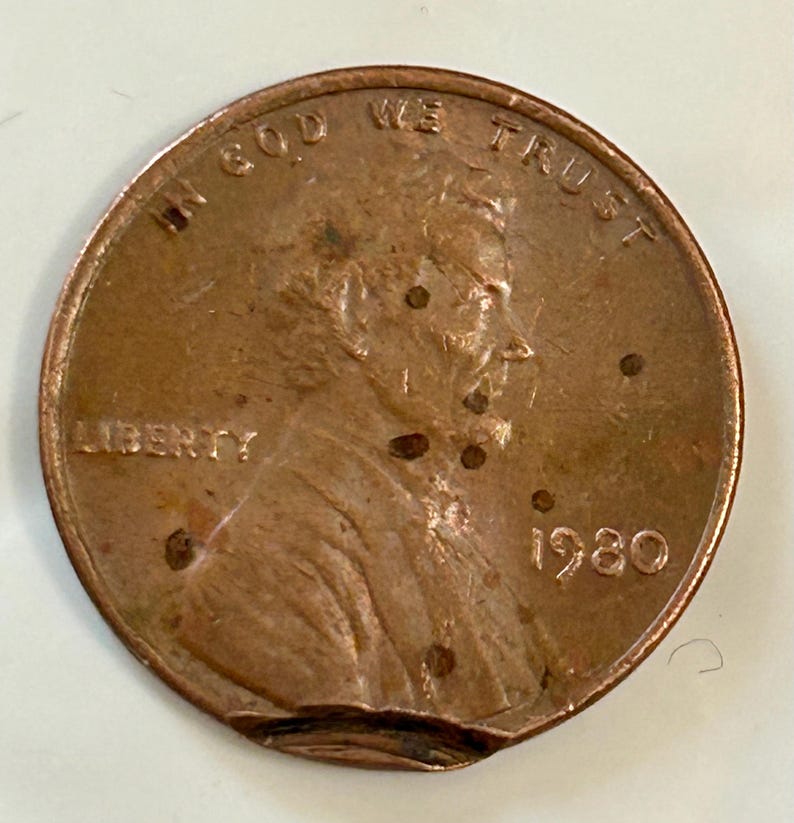 1980 Lincoln Penny With No Mint Mark/ Planchet Error - Etsy