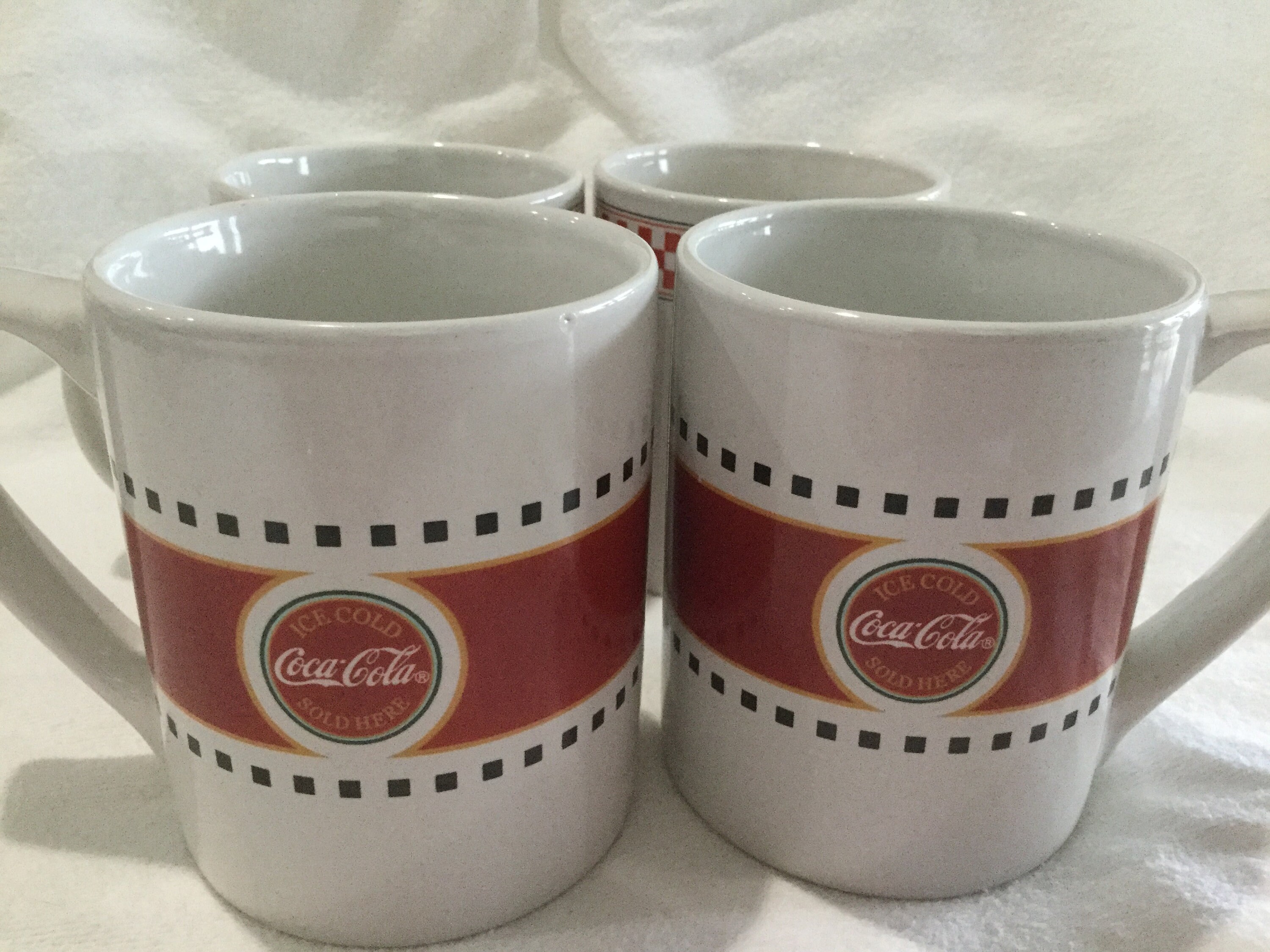 Set of Four Coca Cola Mugs - Etsy