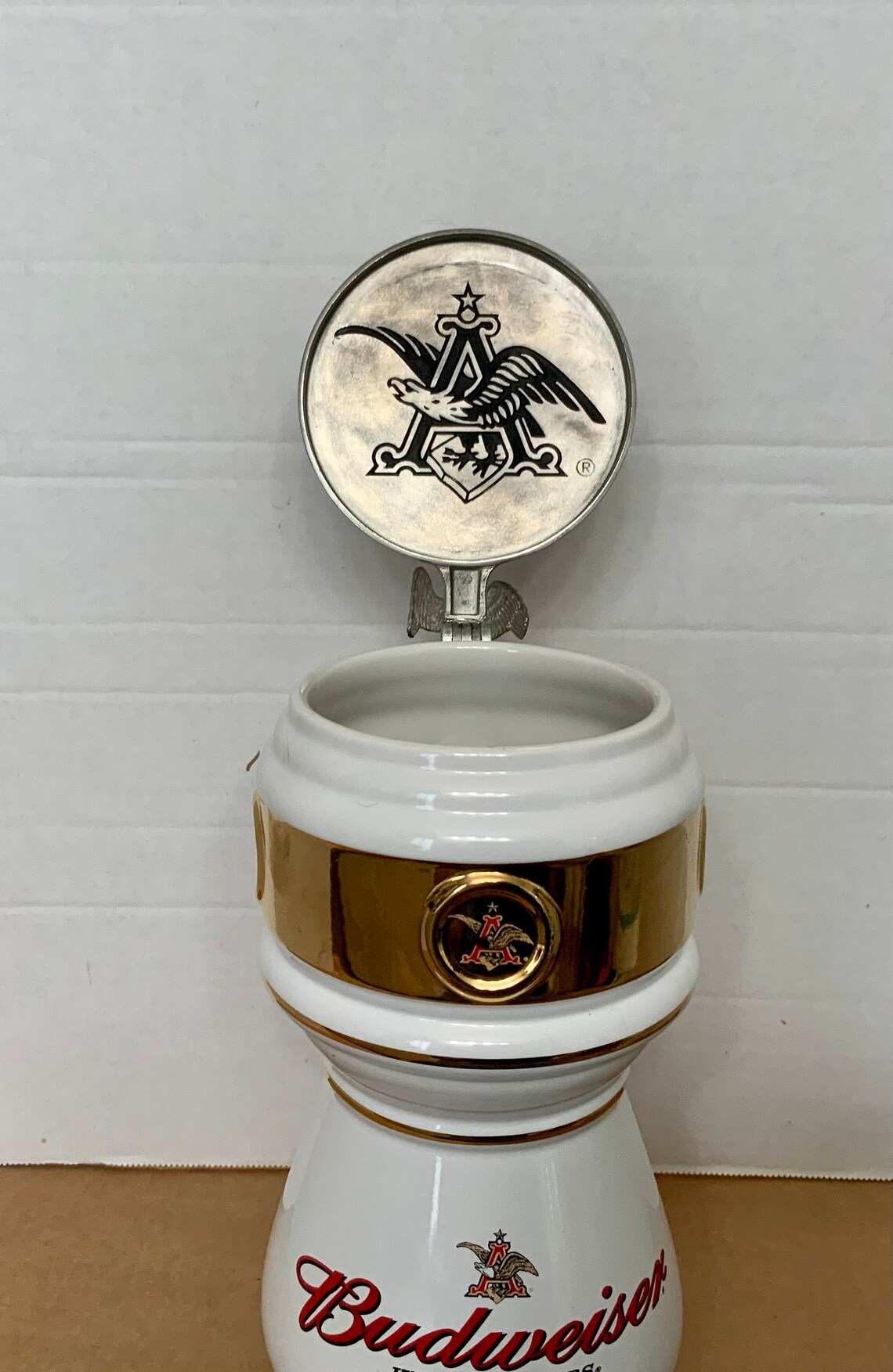 Anheuser-busch Budweiser White Draught Tower Stein - Etsy