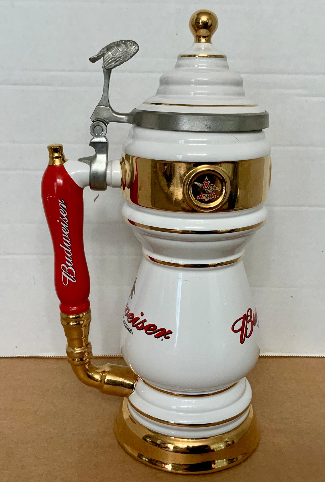 Anheuser-busch Budweiser White Draught Tower Stein - Etsy