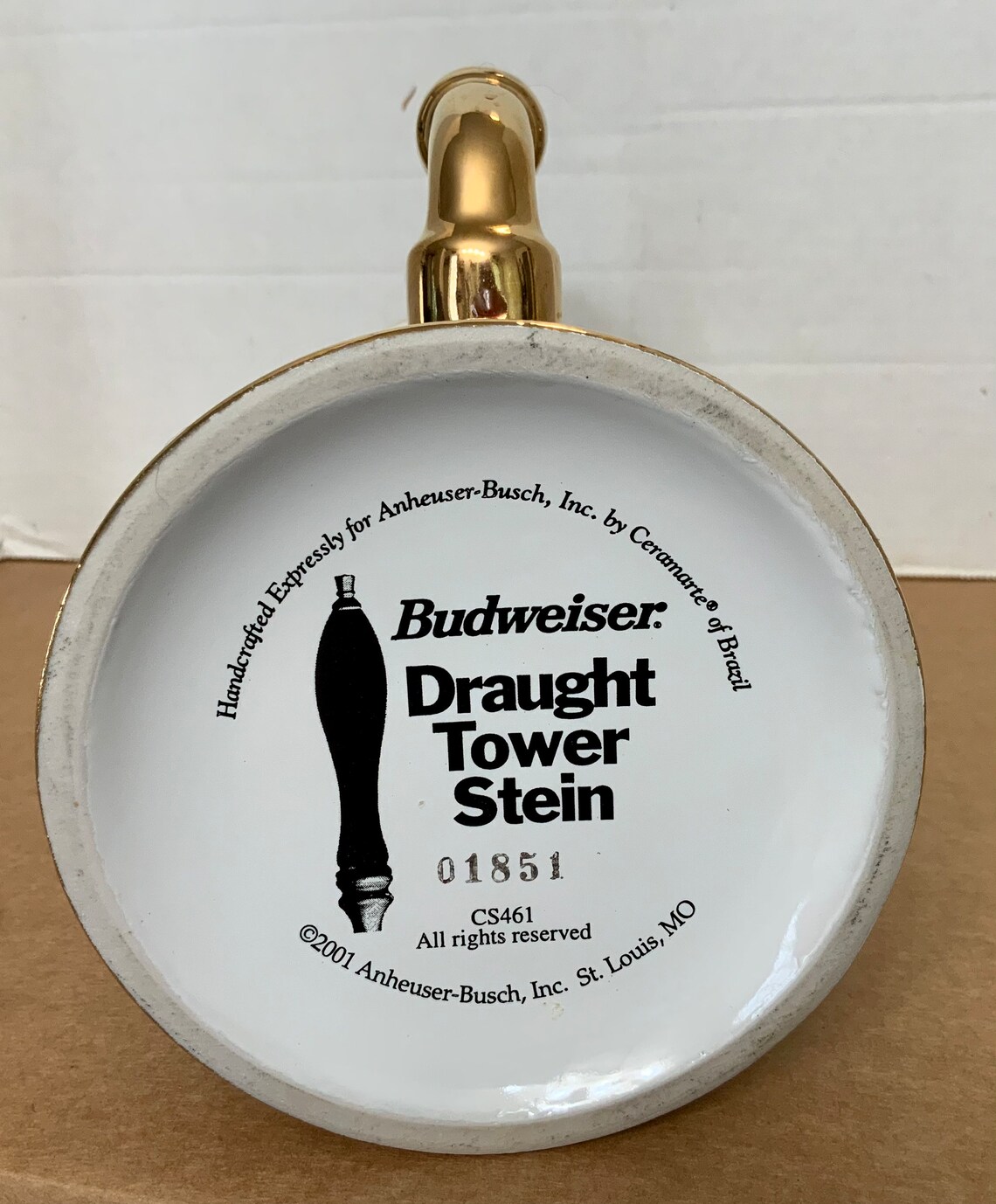 Anheuser-busch Budweiser White Draught Tower Stein - Etsy