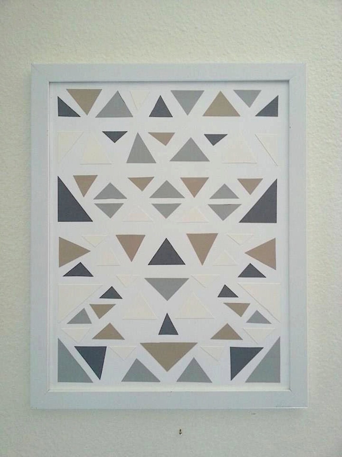 Geometric Triangles Collage on Paper 11x14 - Etsy