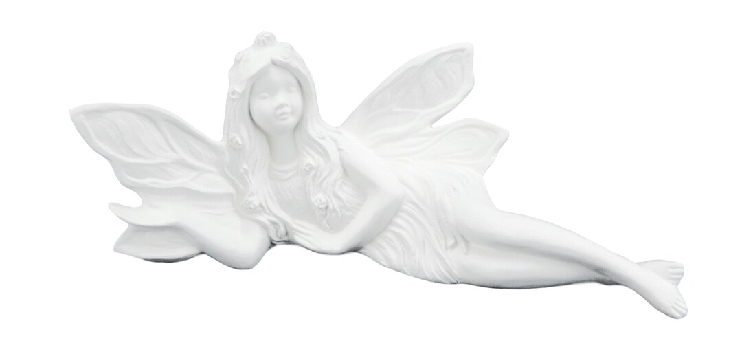 Fairy Laying Down - Perfect for Fairy Garden - Unpainted Ceramic Bisque ...