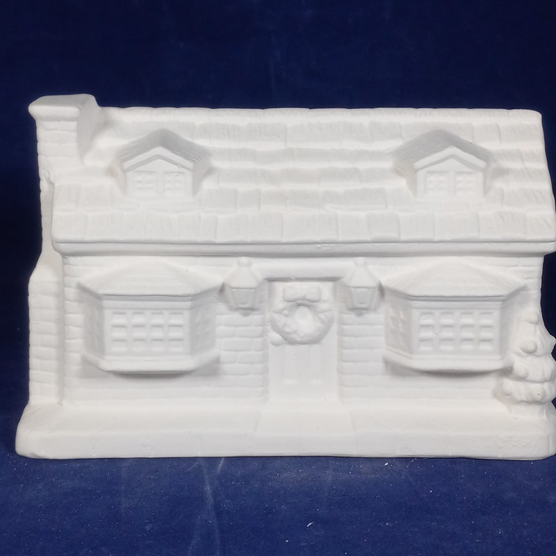 Ready to Paint Ceramic Bisque Christmas House - Etsy