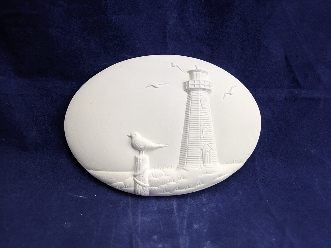 Dona's Lighthouse Seasons Inserts - Set of 2 - Ready to Paint Ceramic ...