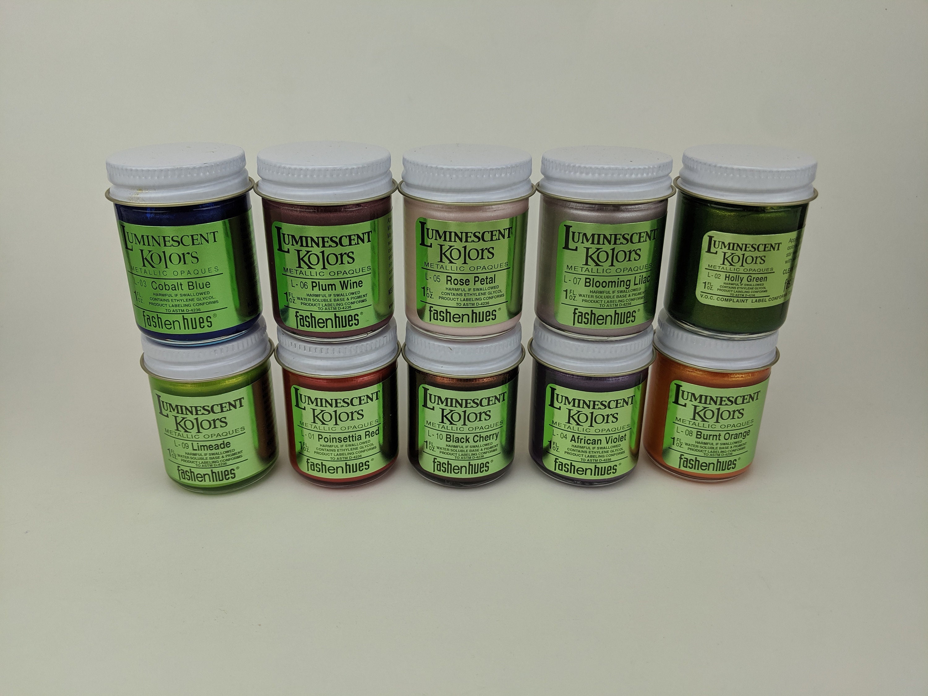 Fashenhues Luminescent Stain Paint for Ceramics, Wood, and Resin ...