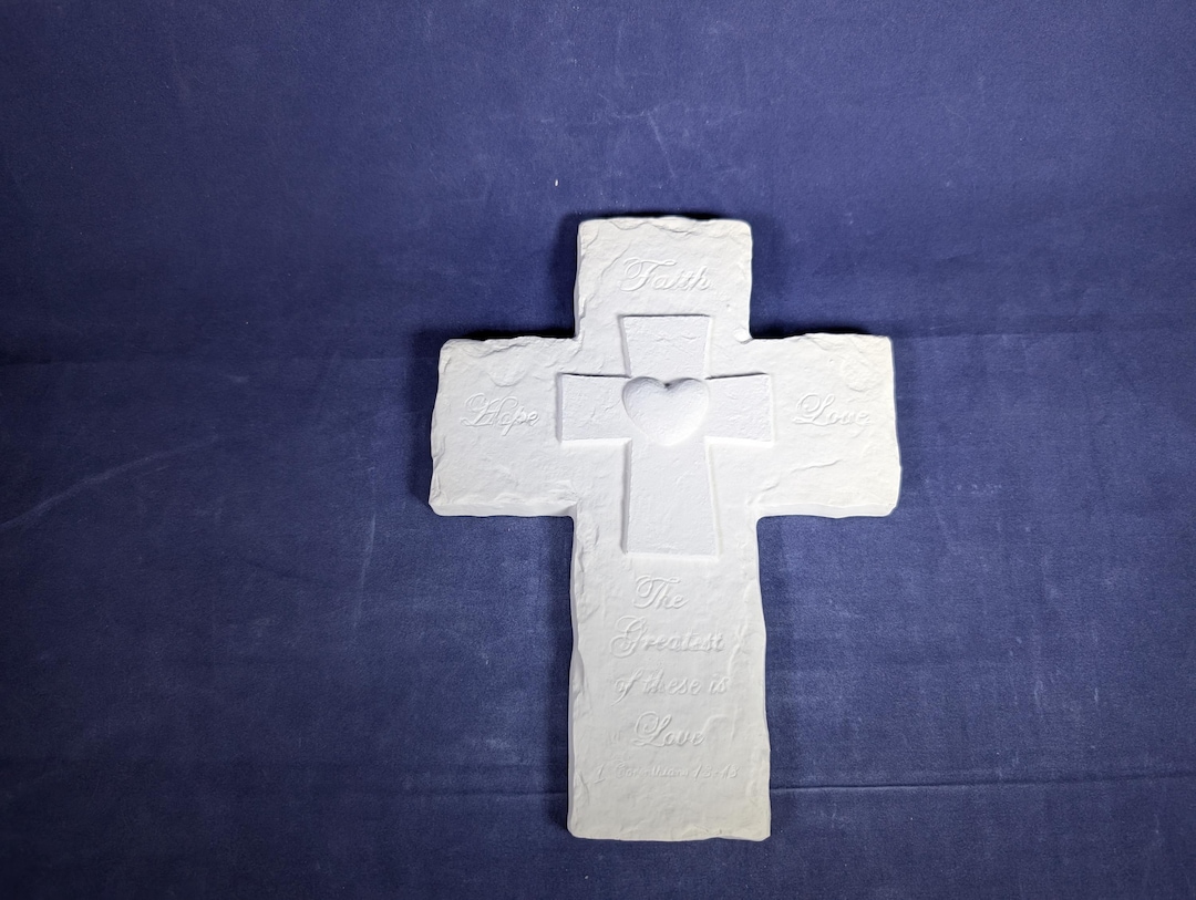 Inspirational Cross Ready to Paint Ceramic Bisque, Unpainted Ceramic ...