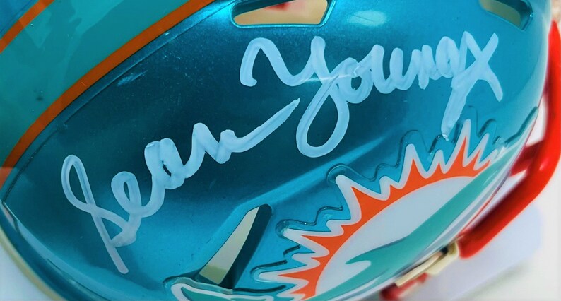 Sean Young "ray Finkle" Autographed Miami Dolphins Flash Speed Mini ...