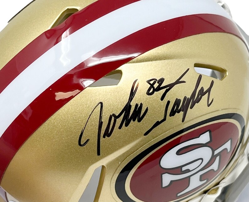 San Francisco 49ers John Taylor Signed Speed Mini BAS Authenticated - Etsy