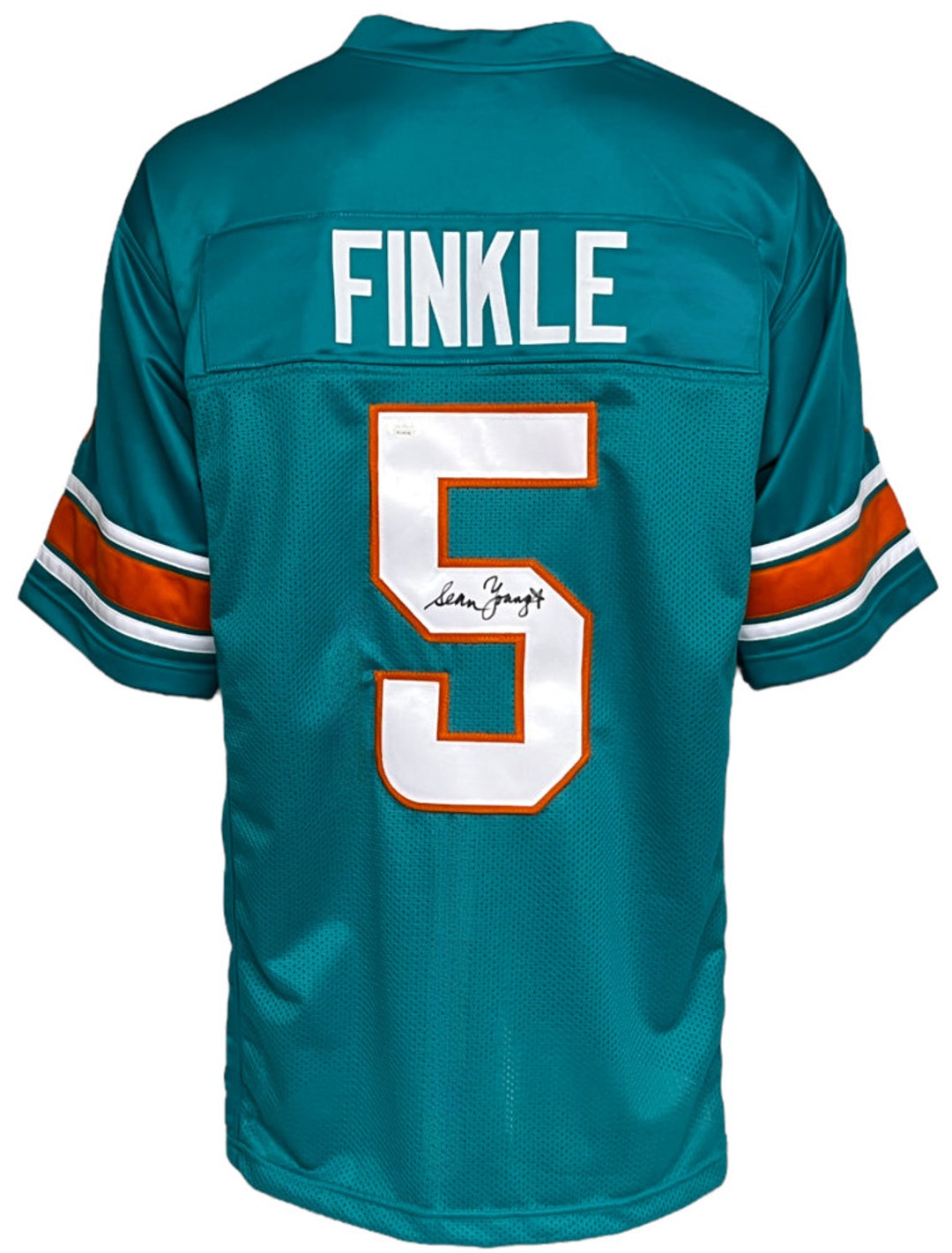 Sean Young ray Finkle Autographed Pro Style Dolphins Teal Jersey JSA ...