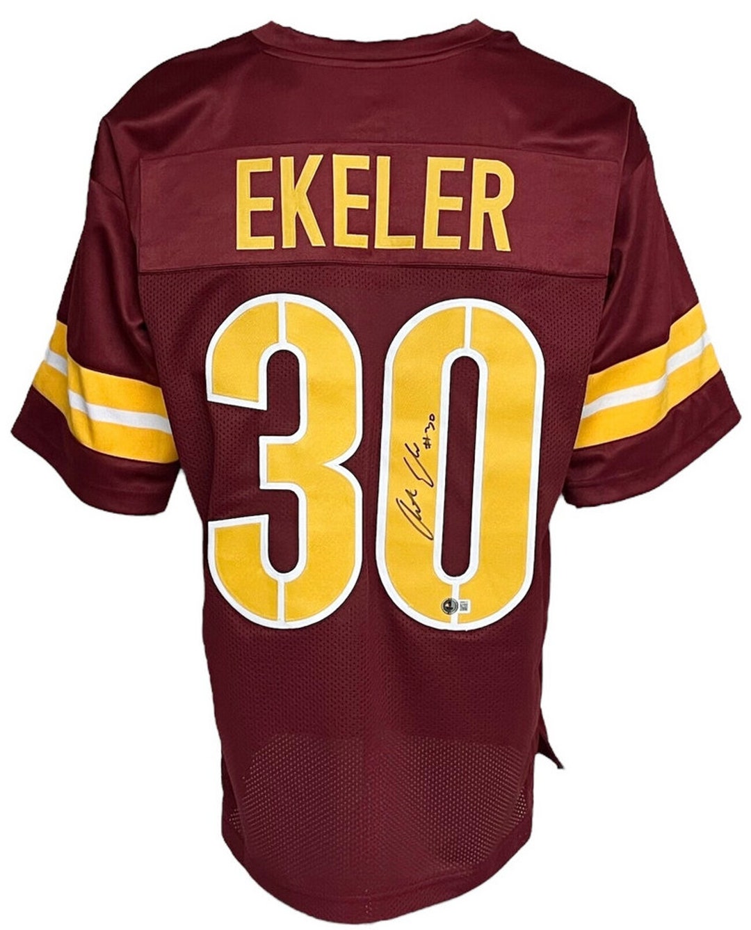 Washington Commanders Austin Ekeler Autographed Pro Style Maroon Jersey ...