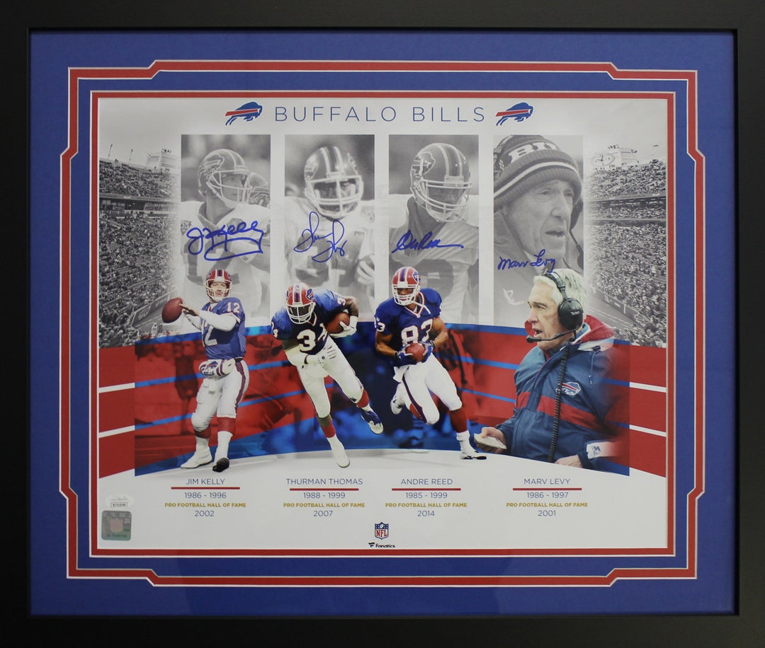 Buffalo Bills Signed Framed 16x20 Photo Kelly Thomas Reed & Levy JSA - Etsy