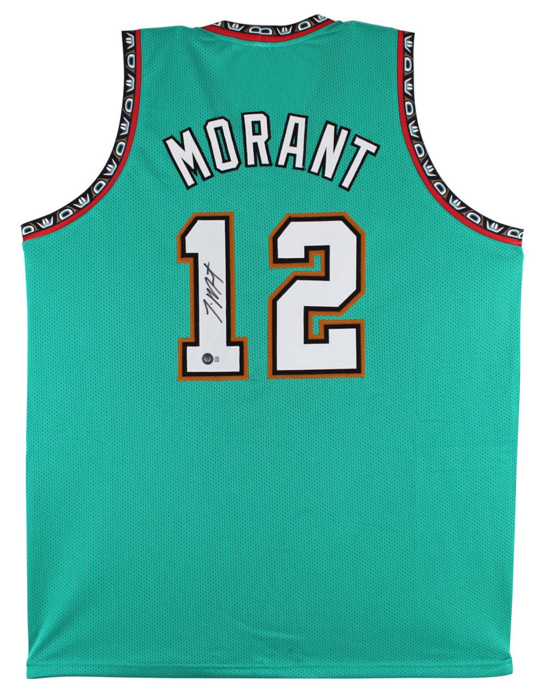 Ja Morant Authentic Signed Teal Throwback Pro Style Jersey Autographed ...