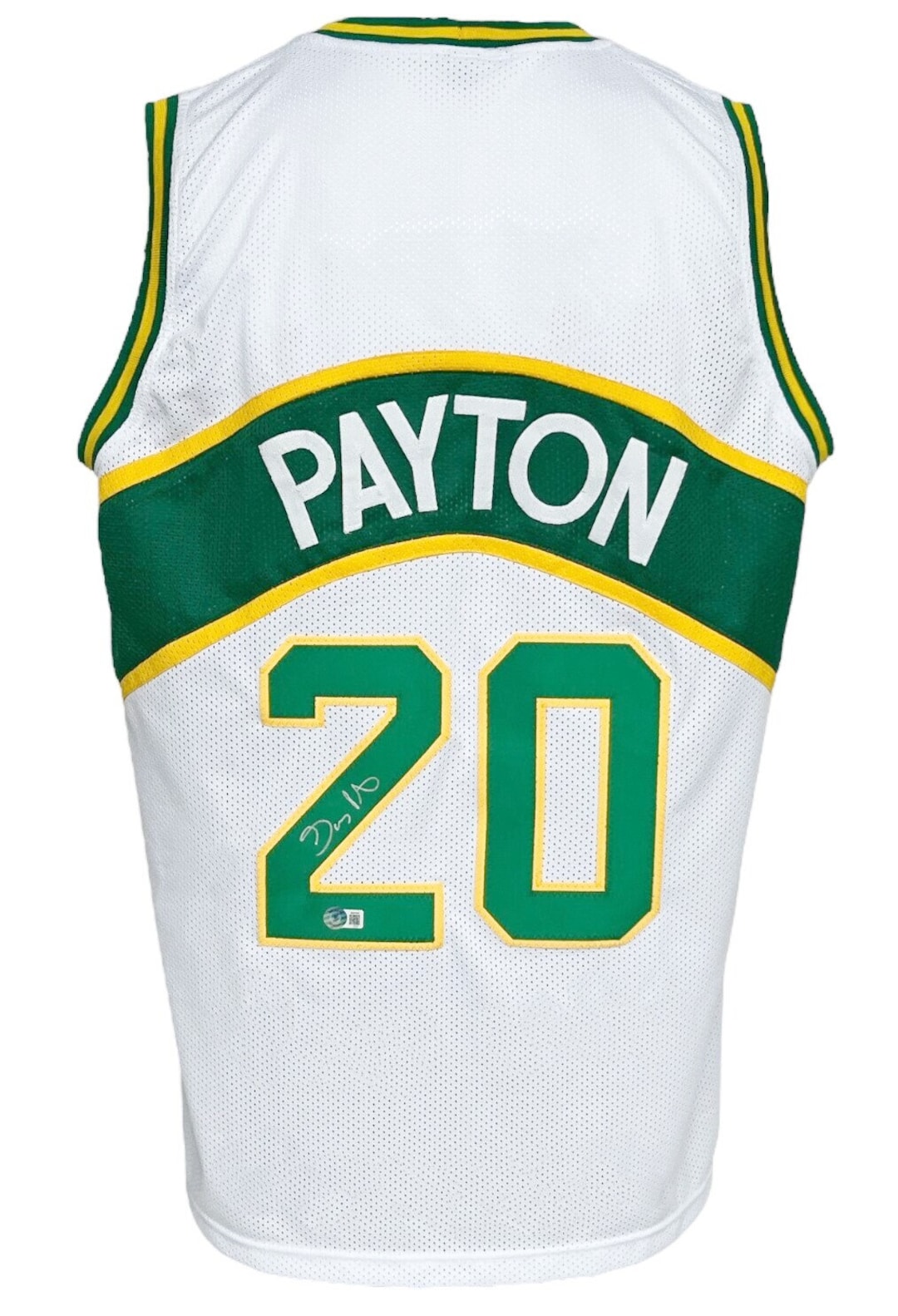 Seattle Supersonics Gary Payton Autographed Pro Style White Jersey BAS ...