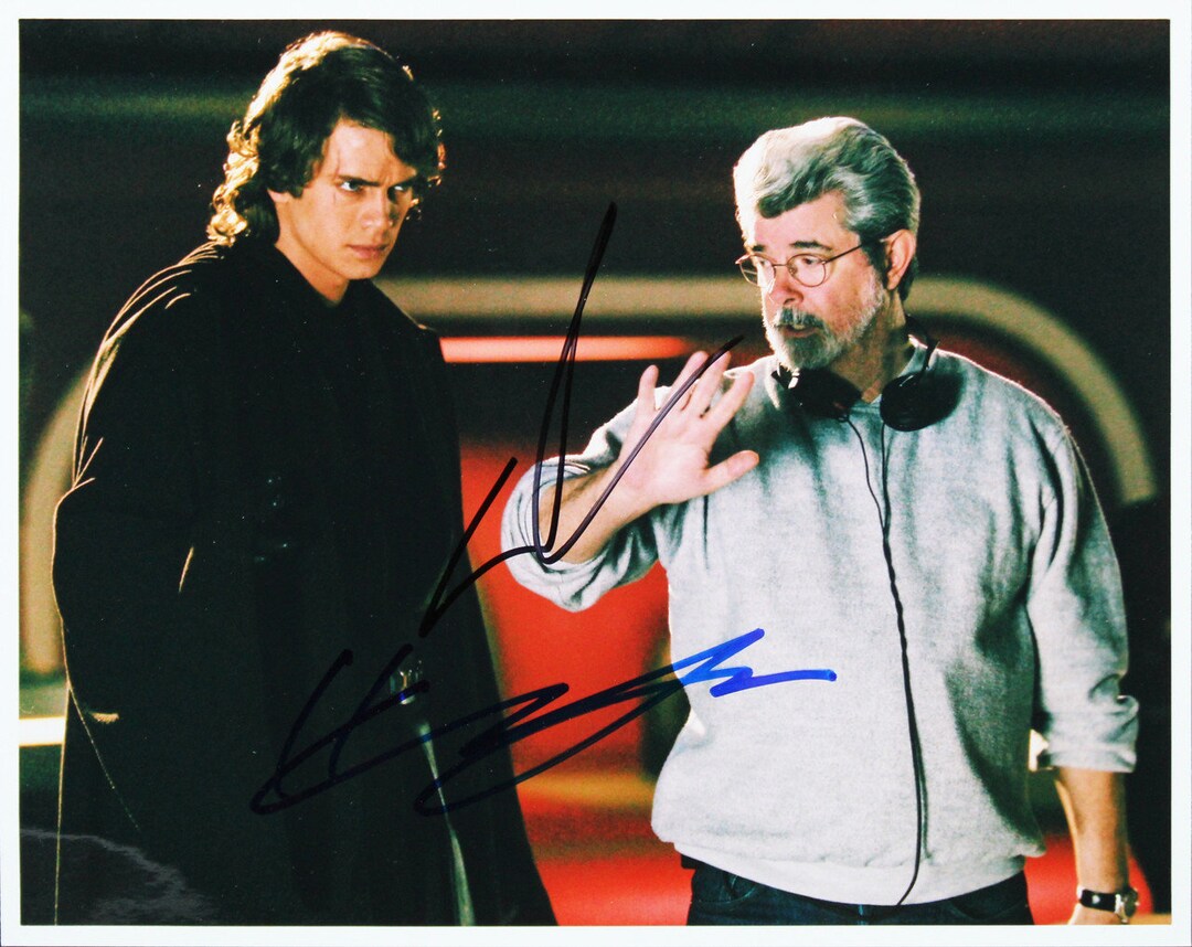 George Lucas & Hayden Christensen Star Wars Episode III Signed 8x10 ...