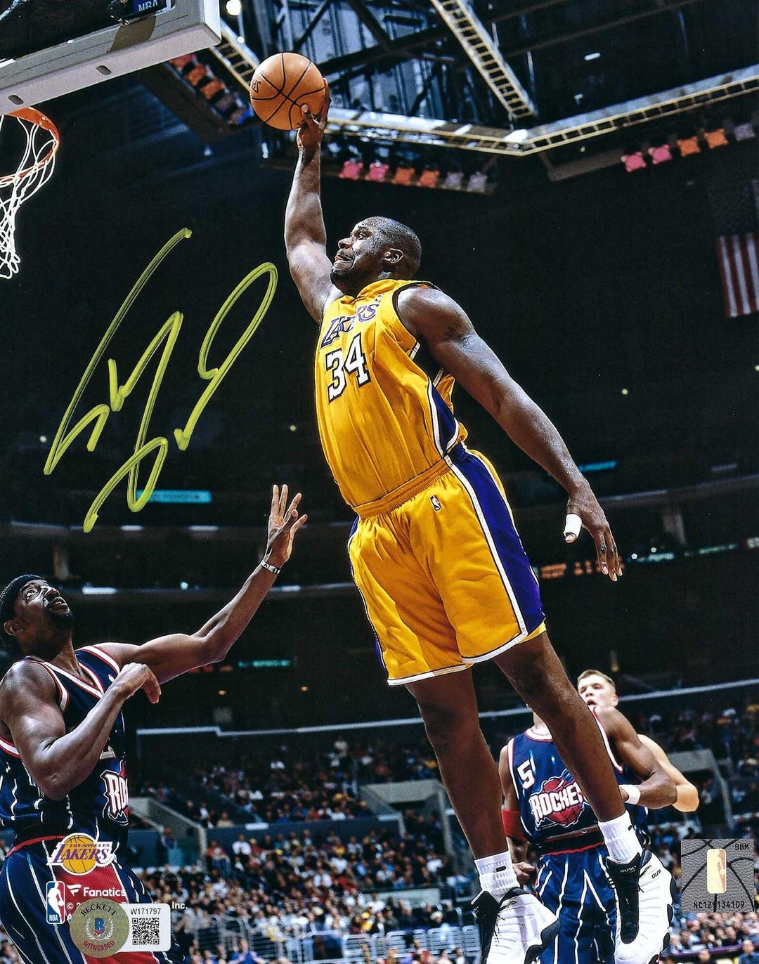 Los Angeles Lakers Shaquille O'neal Autographed 8x10 Photo BECKETT ...