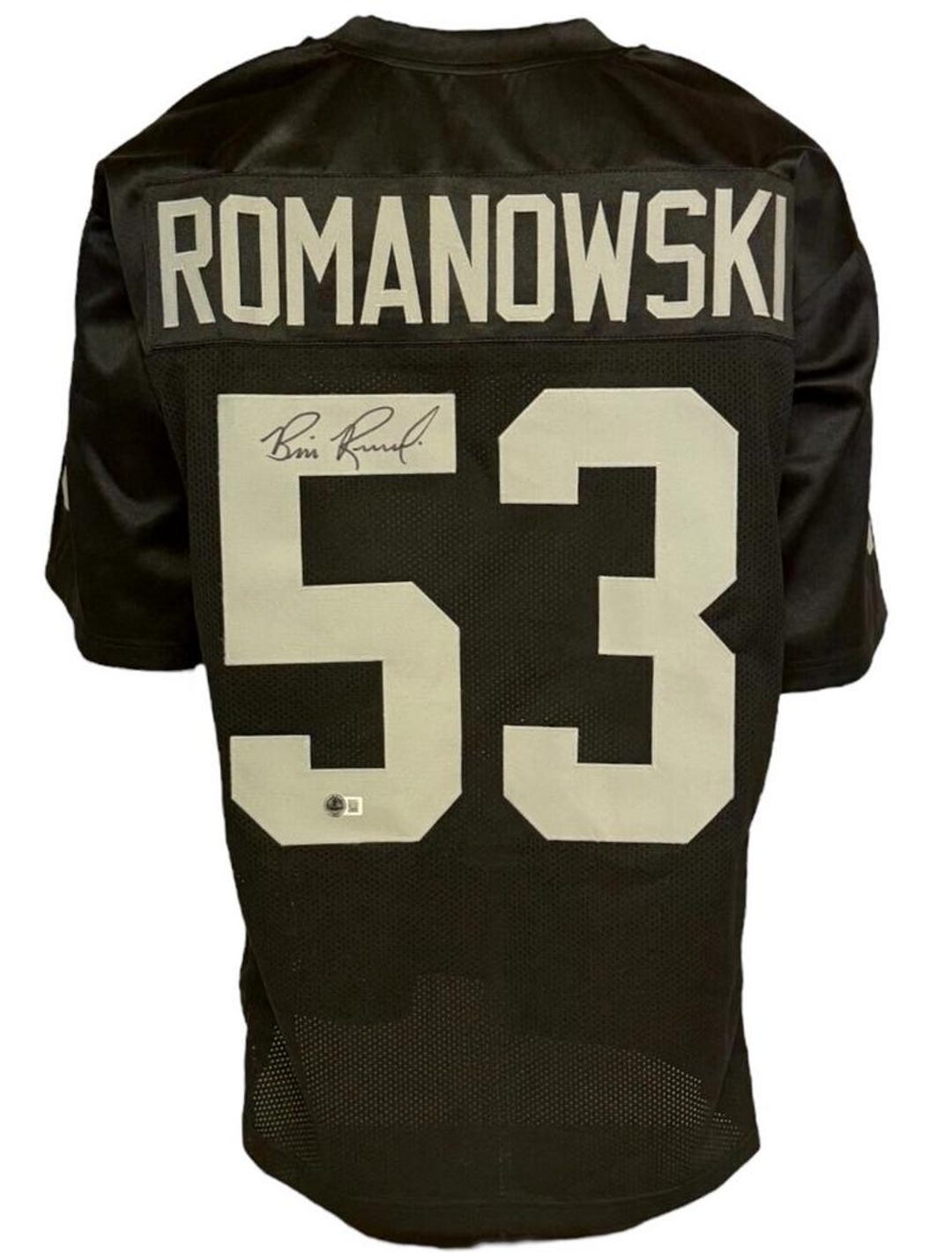 Oakland Raiders Bill Romanowski Autographed Pro Style Black Jersey ...