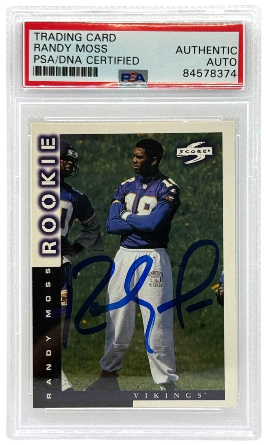Minnesota Vikings Randy Moss 1998 Score #235 Autographed RC PSA/DNA ...