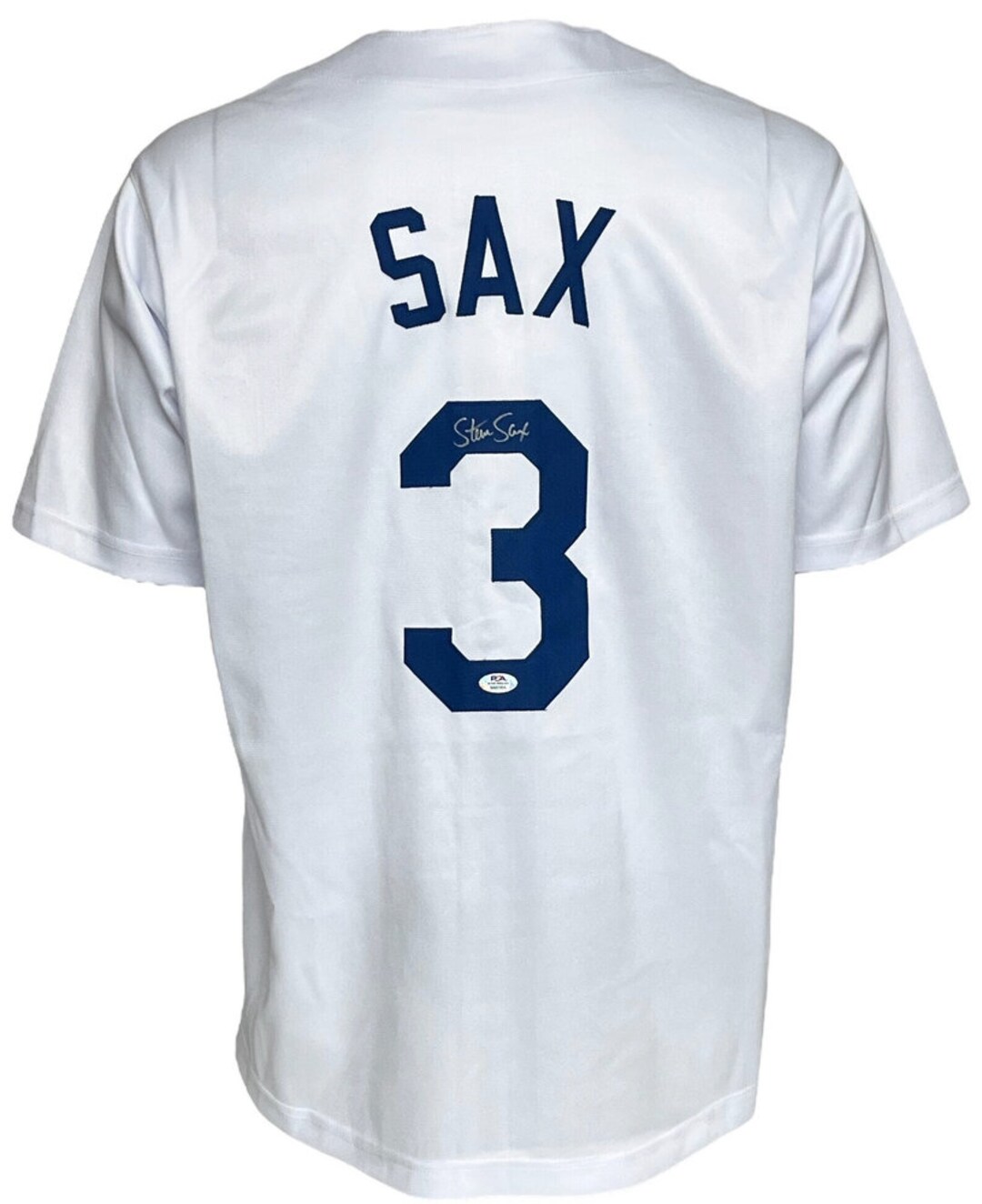 Los Angeles Dodgers Steve Sax Autographed Pro Style White Jersey PSA ...