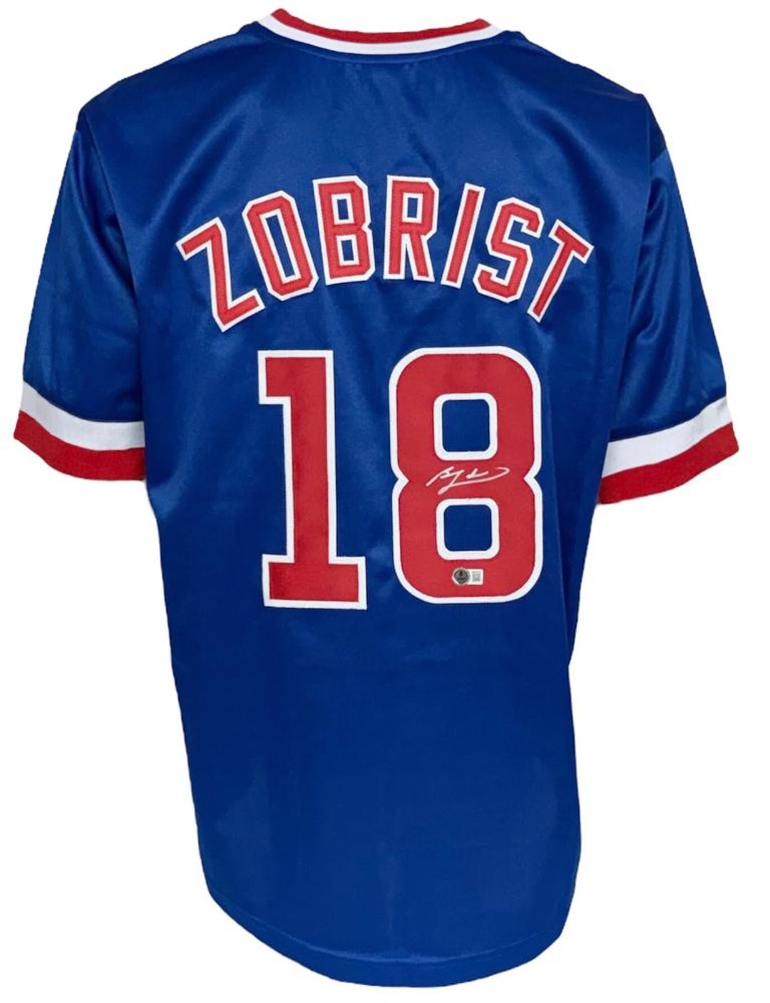 Chicago Cubs Ben Zobrist Autographed Pro Style Blue Jersey BAS ...