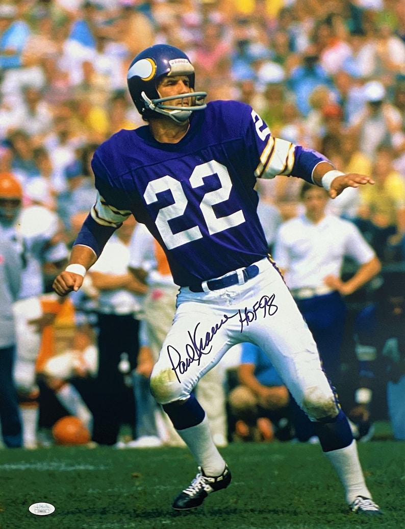 Minnesota Vikings Paul Krause Autographed 16x20 Photo "hof 98" JSA ...