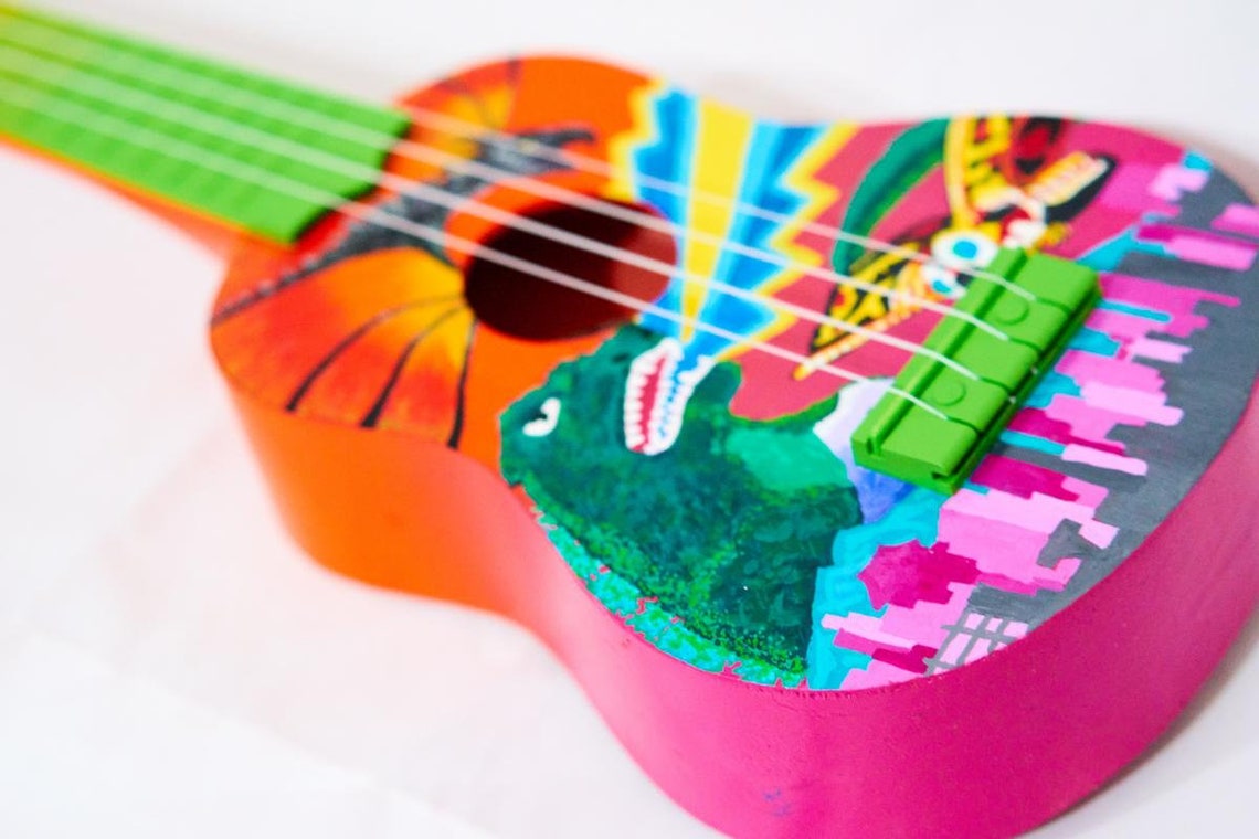 Godzilla Gojira Custom Art Ukulele - Etsy