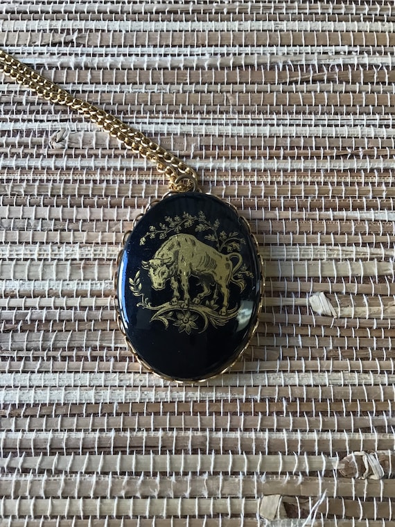 vintage taurus zodiac artisian - Gem