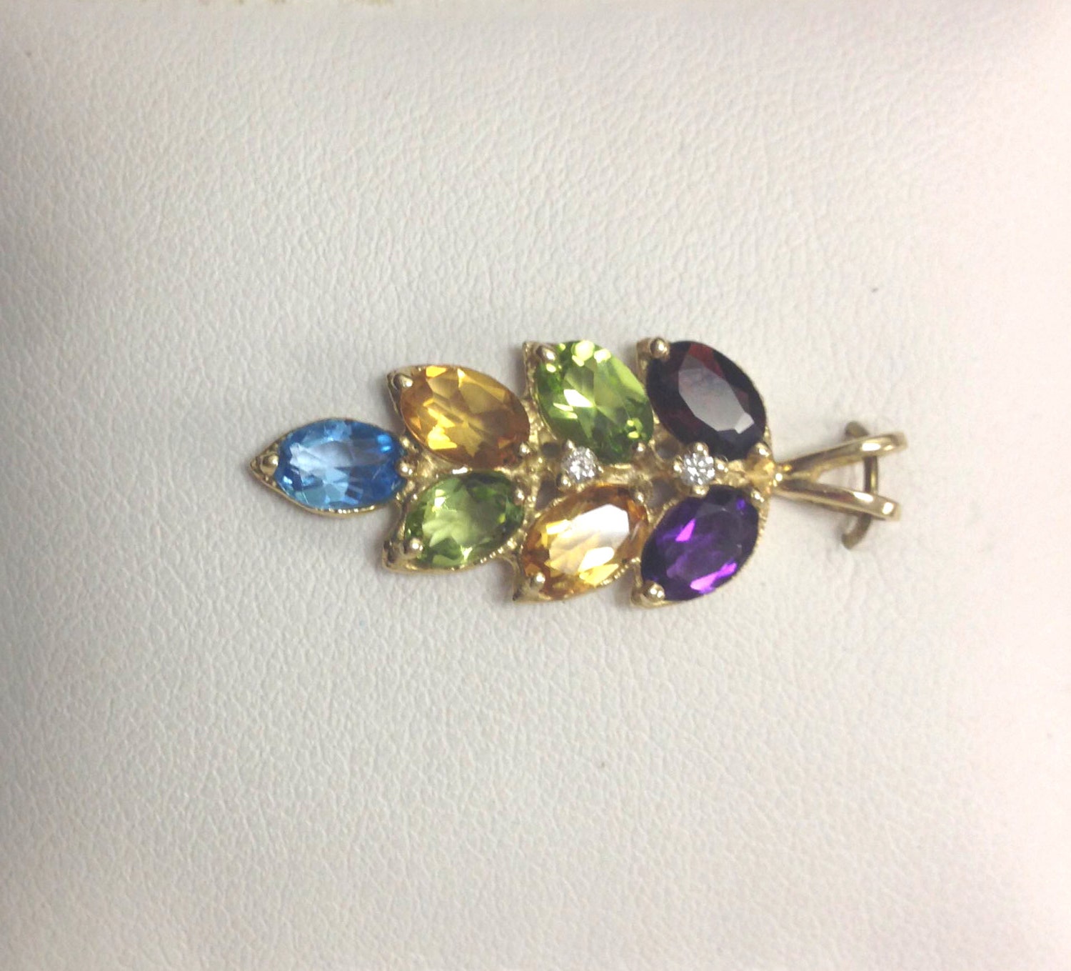 Multi Color Diamond Pendant in 14K Yellow Gold ON SALE!!!! - Etsy