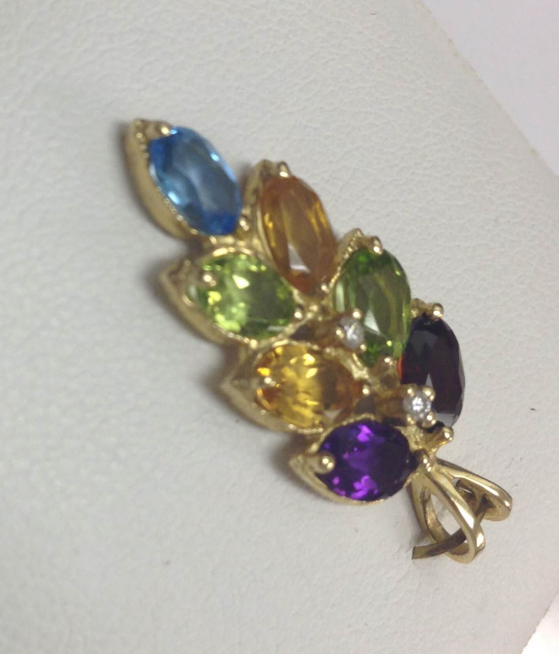 Multi Color Diamond Pendant in 14K Yellow Gold ON SALE!!!! - Etsy