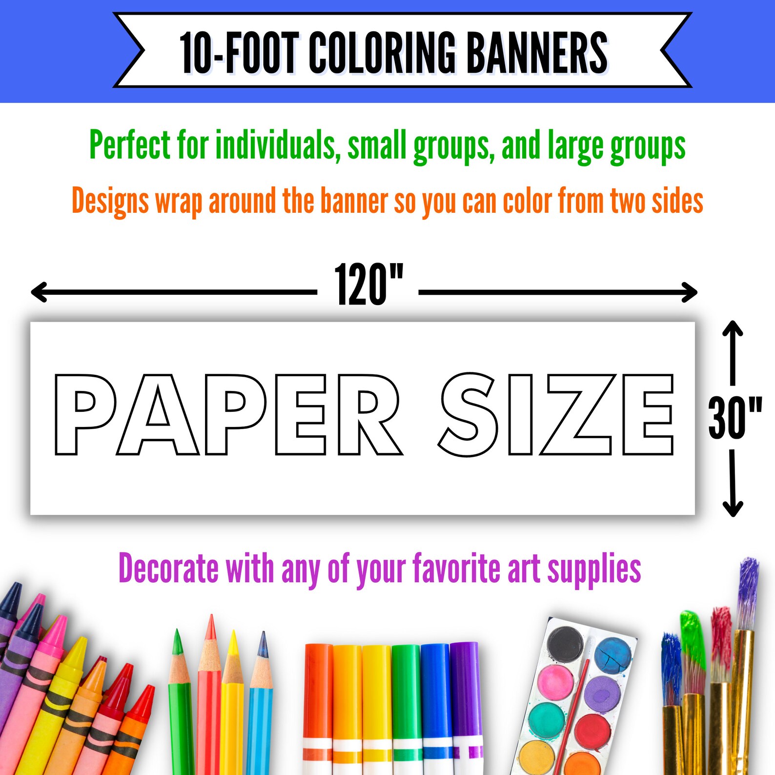 GIANT 10-foot FALL Coloring Page Banner Coloring Poster - Etsy
