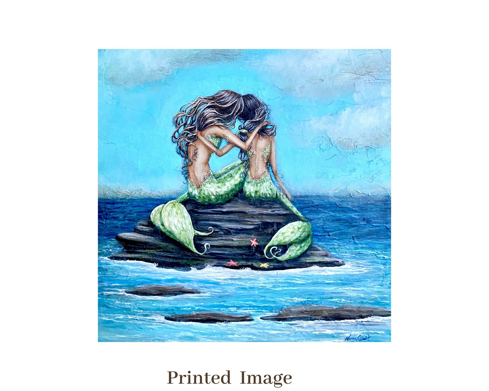 Mother and Daughter Mermaids Tile Mermaid Backsplash for - Etsy