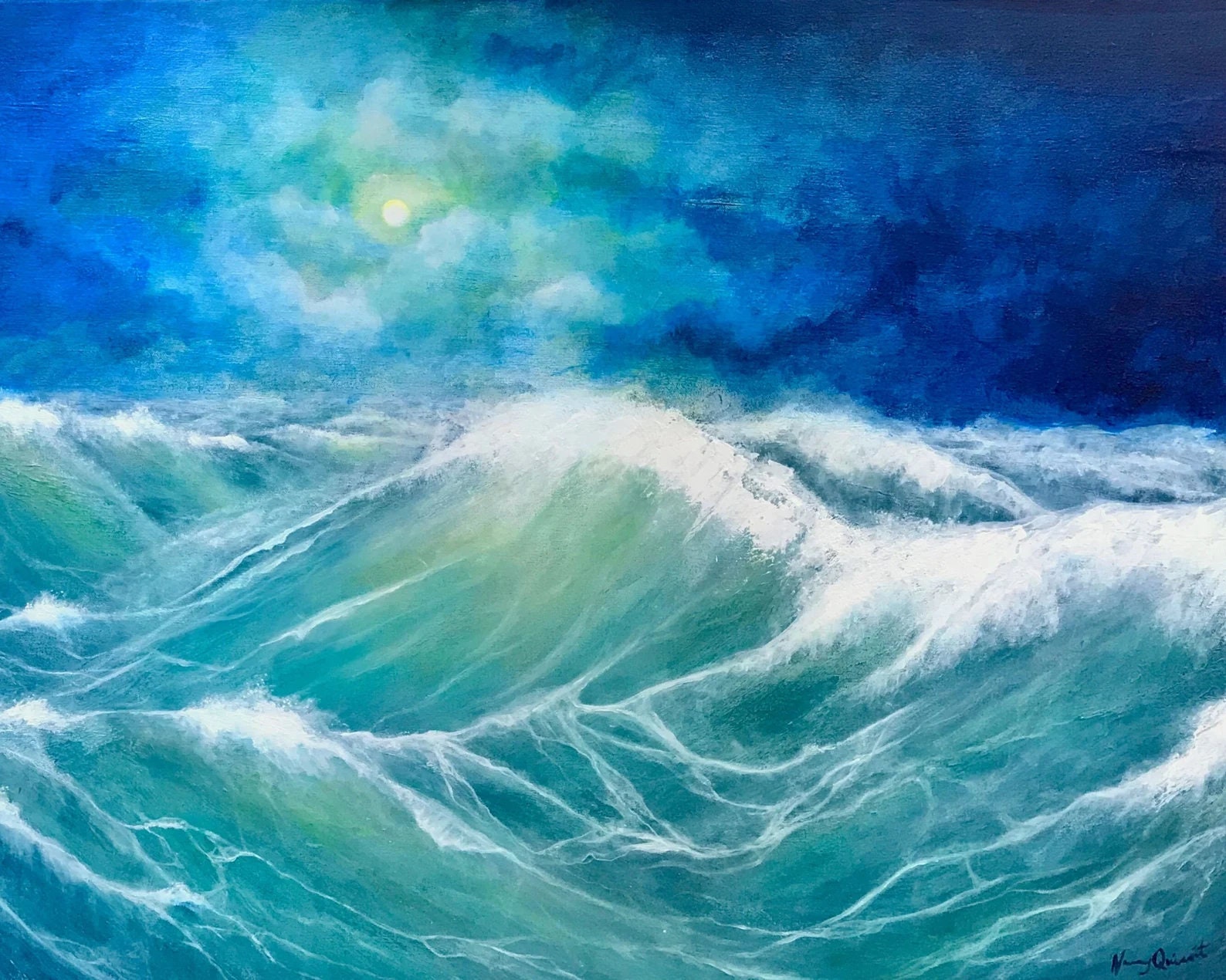 Stormy Ocean Painting