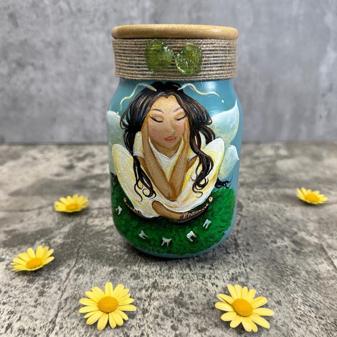 Tooth Fairy Mason Jar, Hand Painted Gift for Daughter - Etsy