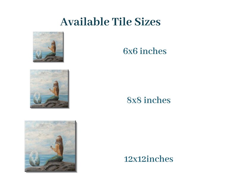 Mermaid Ceramic Tile Decorative Beach House Decor - Etsy