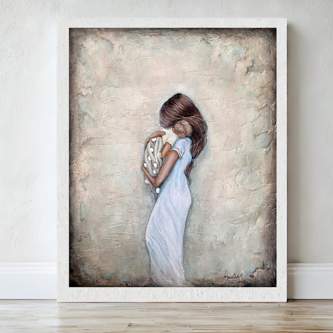 Mom Holding Baby, Mother’s Love Art - Etsy