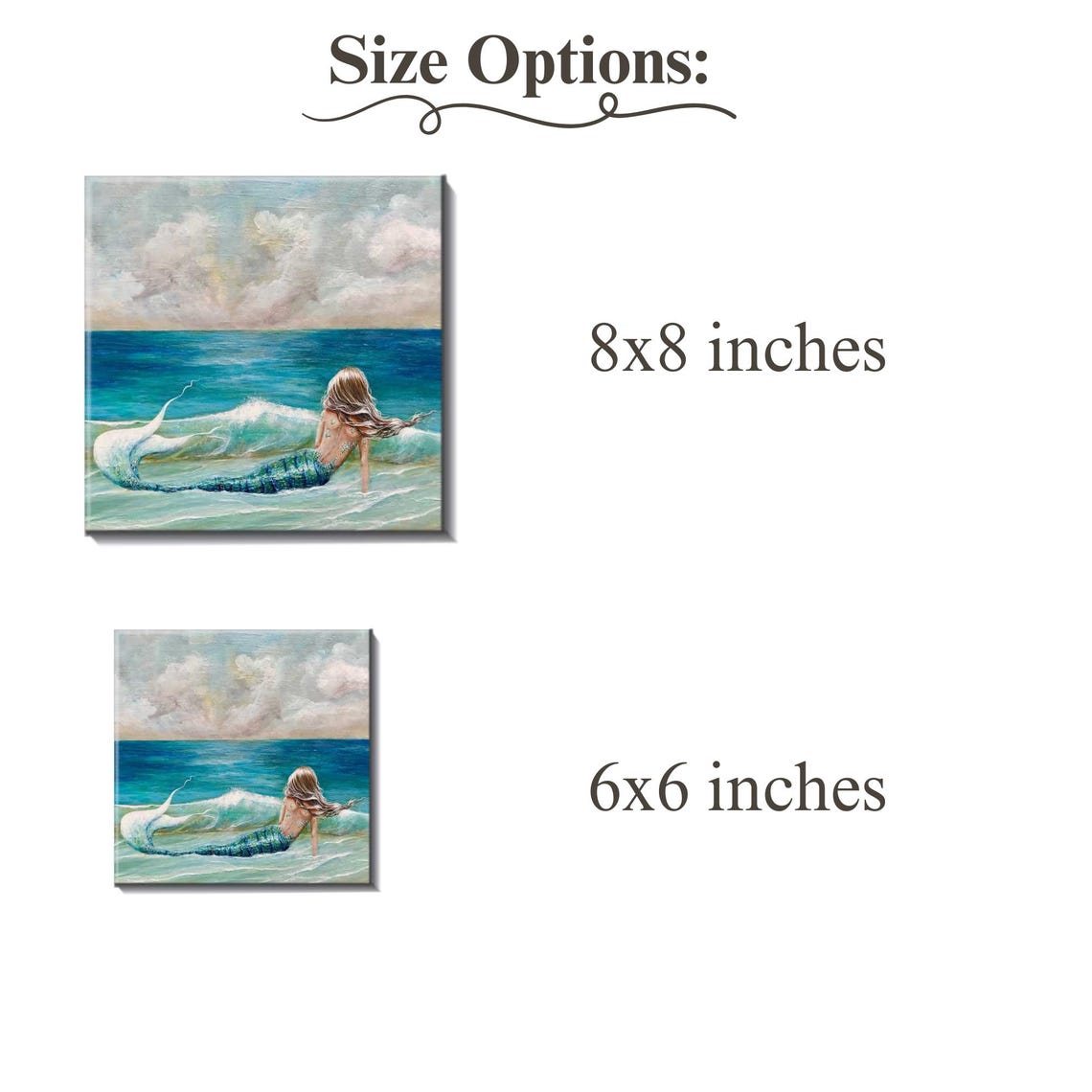 Mermaid Beach Ceramic Tile, Coastal Backsplash Kitchen or Bathroom ...