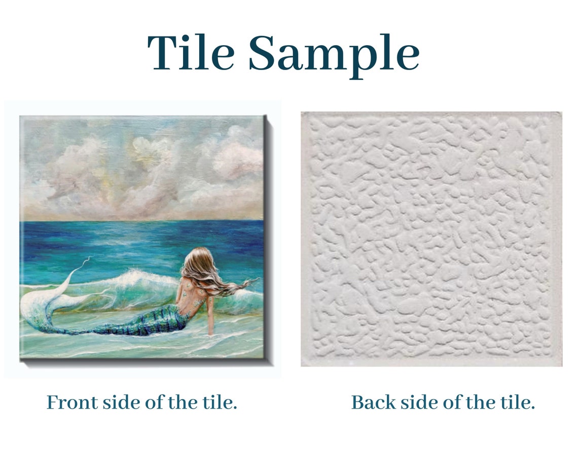Mermaid Beach Ceramic Tile Coastal Backsplash Kitchen or - Etsy