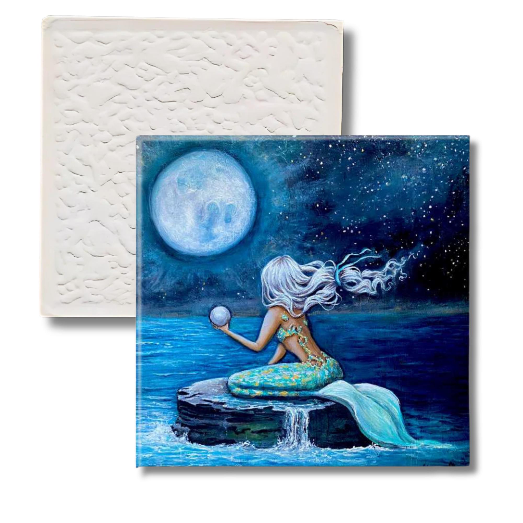 Mermaid Moon Ceramic Tile, Kitchen or Bathroom Backsplash Decor - Etsy